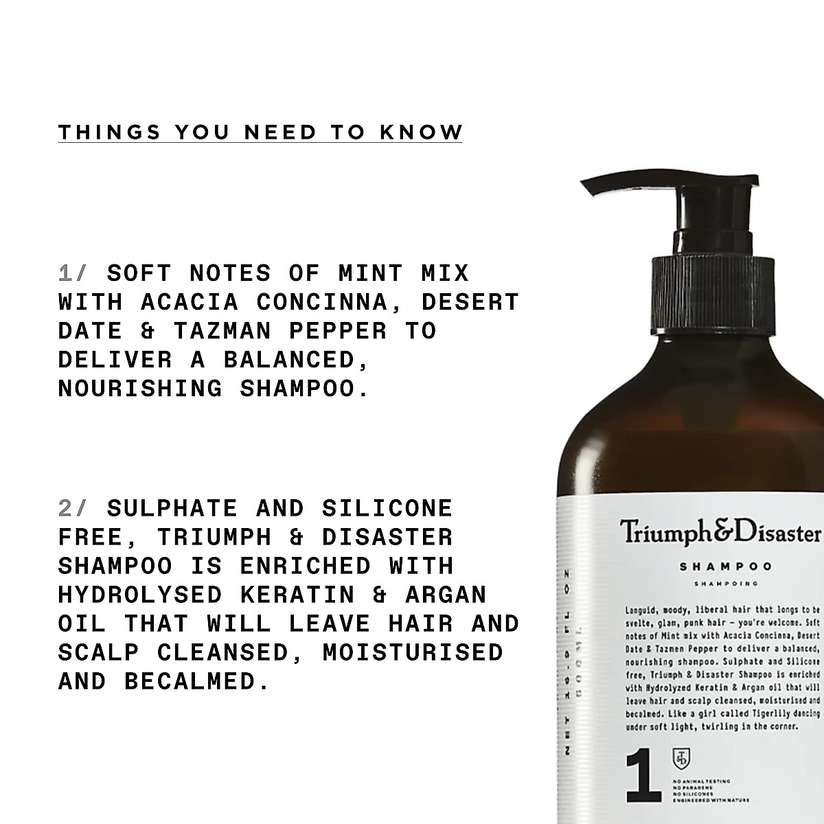 TRIUMPH & DISASTER | Shampoo, Deep Cleansing - Soothes & Hydrates Sensitive, Dry and Damaged Hair & Scalp with Keratin for Men & Women, 16.9 fl oz