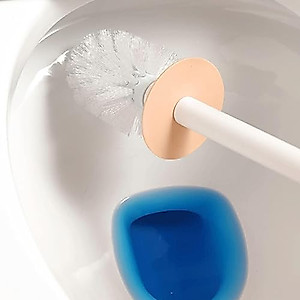 Plastic Toilet Bowl Brush Home Bathroom Floor Stand Toilet Cleaner Brush 4.5 X 18.1 Inches Toilet Brush and Stand Set