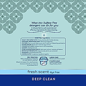 all Fresh Clean Essentials Laundry Detergent, Sulfate Free, Fresh Scent, 30 Fl Oz (Pack of 2)