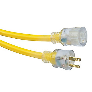Woods Southwire 02688 10/3 50-Foot Vinyl Outdoor Extension Cord with Lighted End ; Yellow ; 50 ft - 26888802