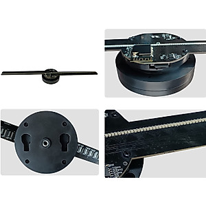 3D Hologram Fan WiFi Projector Hologram Fan 16.5“ Display App/Pc WiFi Real-Time Projection, Tabletop Holographic LED Ceiling Skylight Night Light for Halloween, Shop, Bar, Party Advertising Display