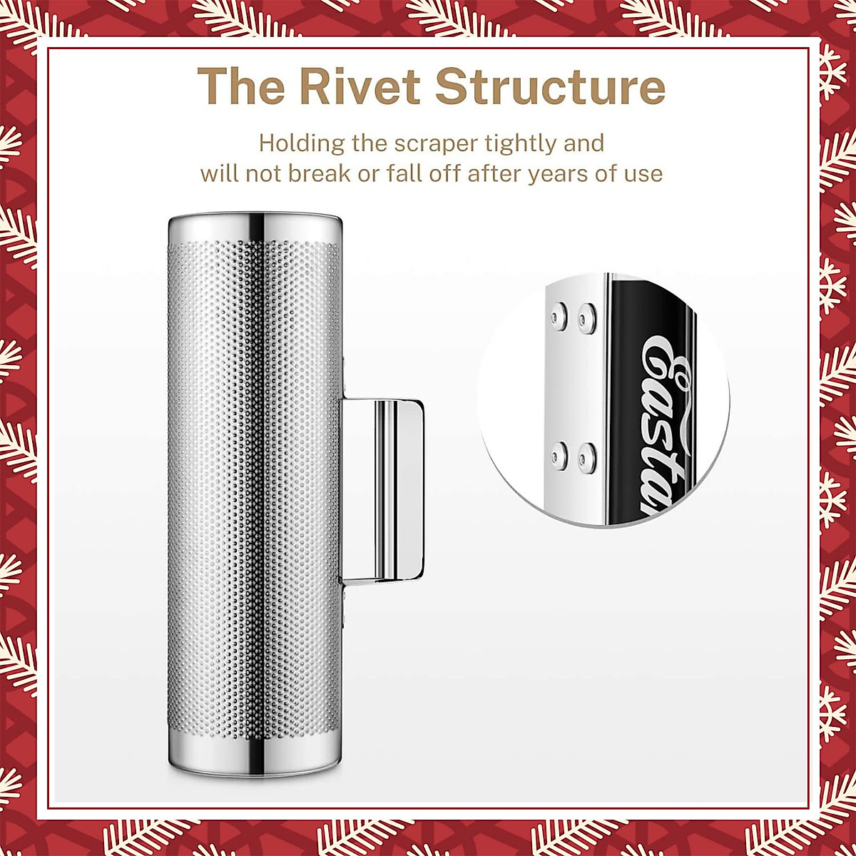 Eastar Stainless Steel Guiro Instruments Latin Percussion Instrument Shaker Musical Instruments 4" x 12" Metal Guiro with Scraper