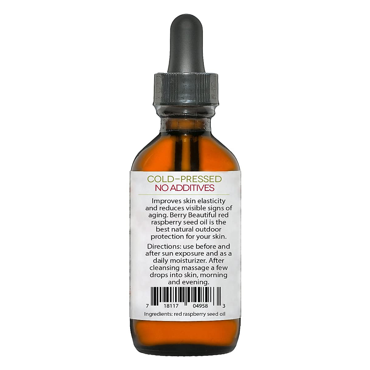 Berry Beautiful 100% Pure Red Raspberry Seed Oil – 2 fl oz | Sustainably Cold-Pressed from Northwest Co-op Raspberries