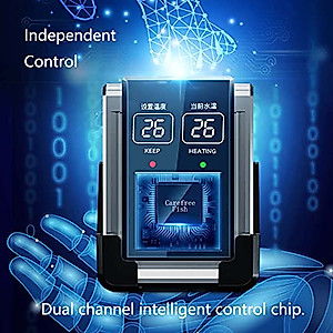 Carefree Fish Aquarium Heater PTC Ceramic Digital Double Heating Rods The Safest Most Accurate and Fastest Heater for Fish Tank 500W