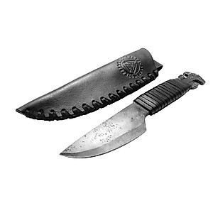 Toferner Viking Knife Thor 2, Norse Hand Forged Knife with Genuine Leather Case, Hardened Blade, Nordic Knife, Original Gift Idea for Men