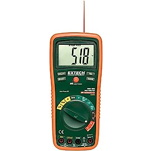 Extech EX470A Professional True RMS Multimeter with 12 Functions and IR Thermometer