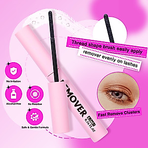 Eyelash Extension Kit 320pcs Lash Clusters D Curl 9-16mm Mix 40D Individual Lashes with Lash Bond and Seal and Remover Lash Applicator for Lash Extension Beginners