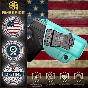 Amberide IWB & OWB KYDEX Holster Fit: Taurus GX4 Pistol, Inside Outside Waistband Concealed Carry, Adjustable Cant & 'Posi-Click' Retention, USA Made by Amberide