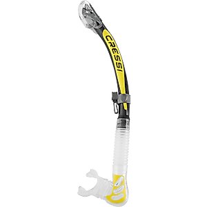 Cressi Alpha Ultra Dry Snorkel (Clear/Yellow)