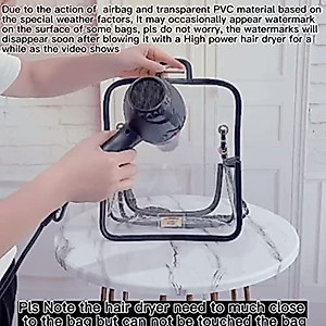 KKXIU Elegant Clear Crossbody Satchel Purse and Handbag Stadium Approved Vegan Leather Concert Bag for Women and Teen Girls (Black)