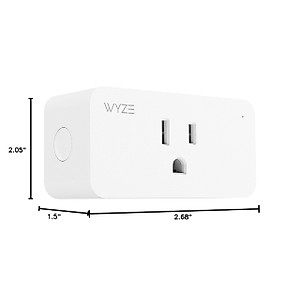 Wyze Plug, 2.4GHz WiFi Smart Plug, Works with Alexa, Google Assistant, IFTTT, No Hub Required, One-Pack, White – A Certified for Humans Device