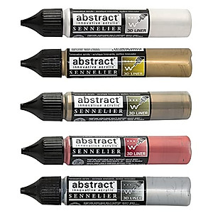 Sennelier Abstract Liner Set of 5, Metallic, Small