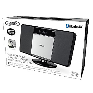 Jensen JBS-300 Modern Bluetooth Stereo Music System for Home with CD/MP3/WMA Player Wireless Streaming USB Port for MP3 Playback | Digital AM/FM Stereo (Remote Included) (Limited Edition)