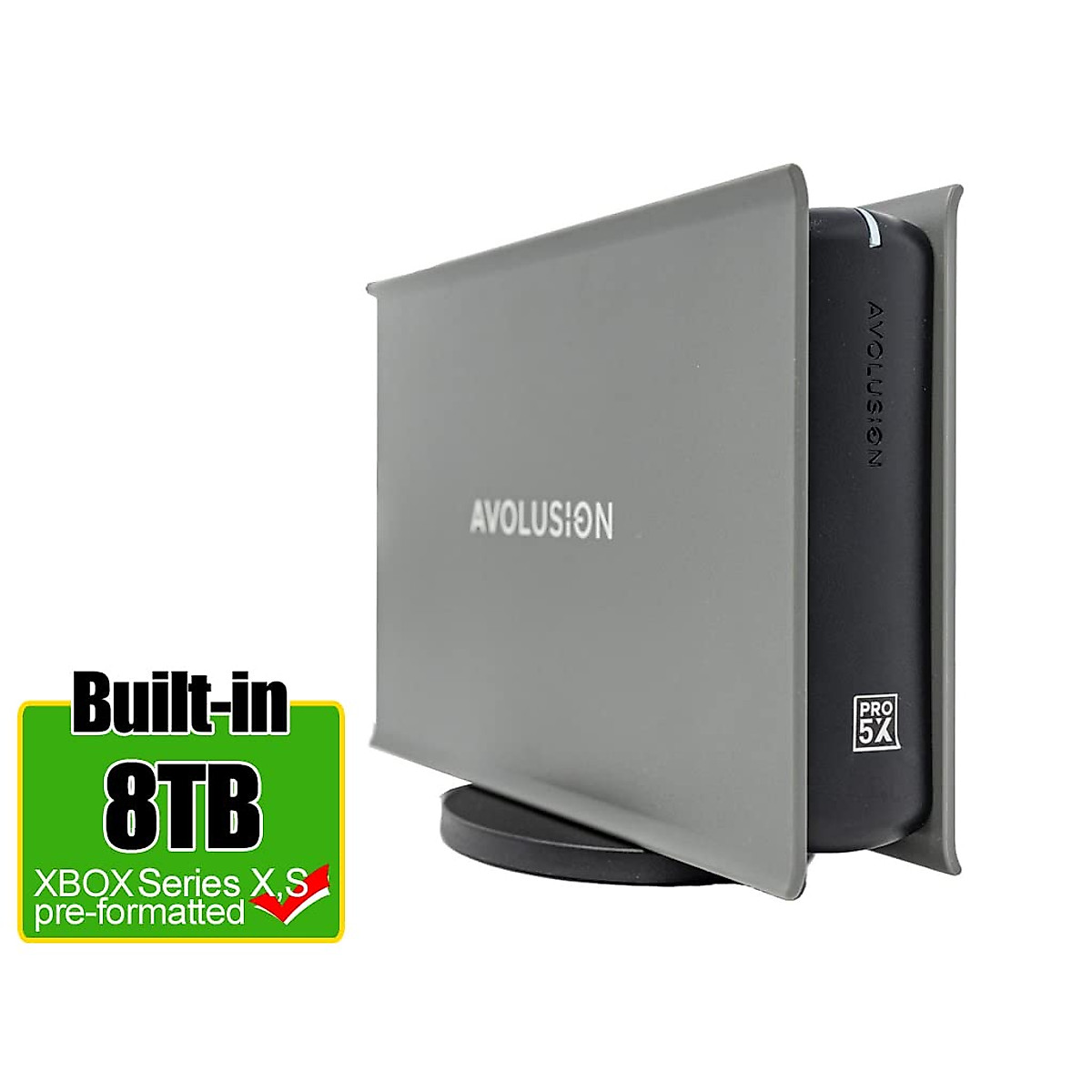 Avolusion PRO-5X Series 8TB (8-Terabyte) USB 3.0 External Gaming Hard Drive (Grey) Compatible with Xbox Series X|S Game Console - 2 Year Warranty