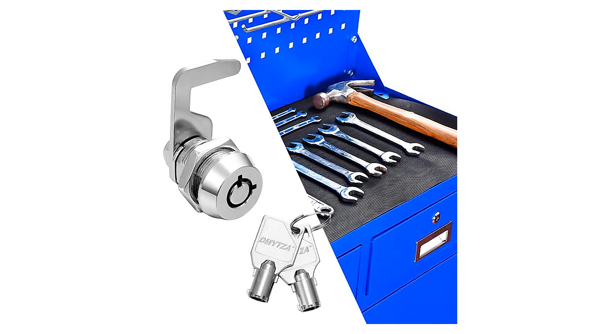 Secure Cam Lock 5/8" Toolbox Lock with 2 Keys