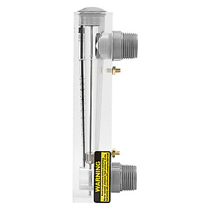 LZM-25 Acylic Flowmeter, 1-10GPM Liquid Meter, Water Tube Design Liquid Flowmeter Measure, Button Panel Type Water Meter, Thread Interface, External ZG1