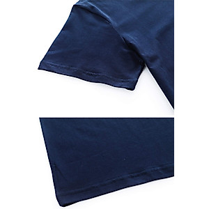 Leisure Home Big Boys Pajamas,Long Plaid Strips Cotton Shorts Tee Shirt Sleepwear Teens 8-18 Years (10-12 Years, BuleGrey), BoyPJS009