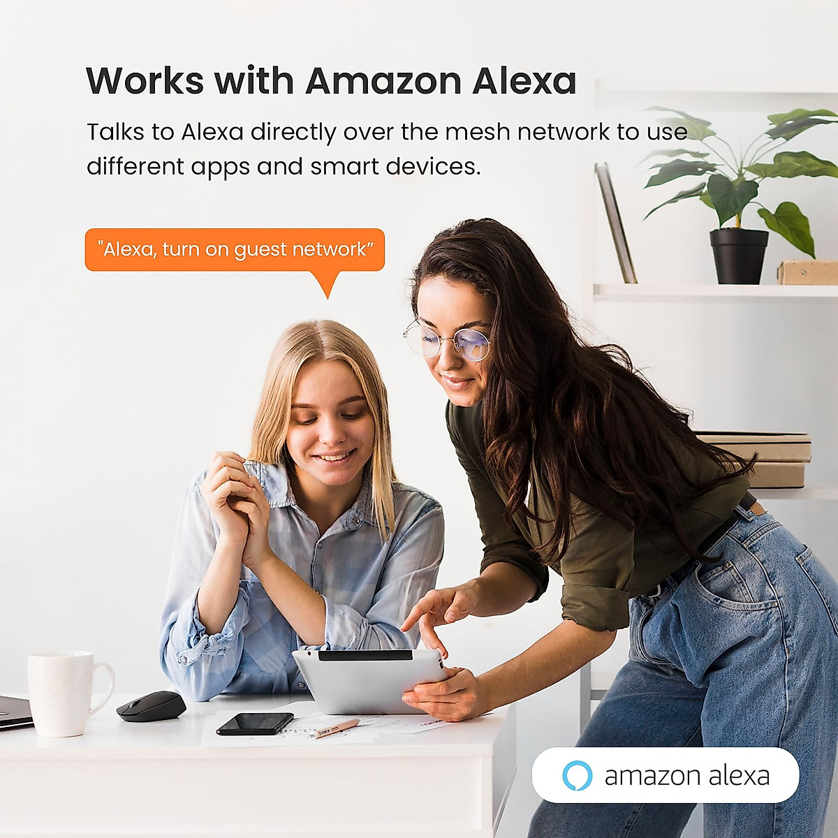 Tenda Whole Home Mesh WiFi System - Dual Band Gigabit AC1200 Router Replacement for SmartHome,Works with Amazon Alexa for 2500 sq.ft Coverage (MW5G 2 Pack)