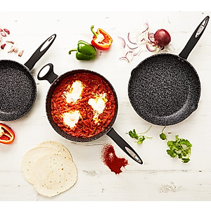 Zyliss Cook Non-Stick Frying Pan, Aluminium, Black, 46.9 x 28.9 x 6.8 cm