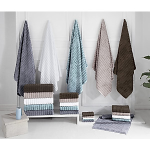 Classic Turkish Towels CTT Bath Sheets - Made with 100% Turkish Cotton, Absorbent & Ultra Comfy Sheets for Hotels & Spa, Set of 3 | 40"x65" (White)