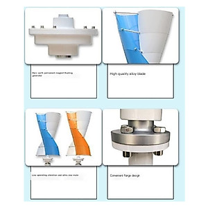 YAZURI 12000W Wind Turbine, 110V/220V Vertical Spiral Wind Turbine, maglev Wind Turbine, can Meet The Daily use (12V 24V 48V 36V Optional) (Size : 48V)