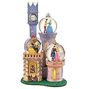 Disney Store Exclusive Multi-Princess Snow Globe Cinderella, Sleeping Beauty and Belle, Lights-up and Plays"So this is Love"
