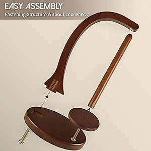 Wooden Yarn Holder for Crocheting, Upgrade Larger Size & Magnetic, Rotating Pendulum Yarn Ball Dispenser Stand, Yarn Spinner as Surprise Gift for Knitting Lovers (Walnut)