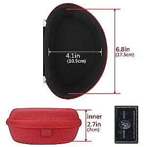 Geekria Shield Headphones Case Compatible with Beats Studio Pro, Solo Pro Wireless, Solo 2, Solo HD, Solo 3 Case, Replacement Hard Shell Travel Carrying Bag with Room for Accessories (Red)