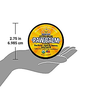 Organic Paw Balm for Dogs & Cats | All Natural Soothing & Healing for Dry Cracking Rough Pet Skin | Protect & Restore Cracked and Chapped Dog Paws & Pads | Better Than Paw Wax (Paw Balm, 2 oz)