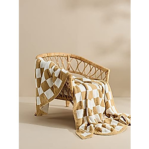 Aycery Ultra Soft Microfiber Checkered Throw Blanket - Checkerboard Grid Design, Warm and Cozy Decor for Home Bed Couch (60''x79'')