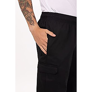 Chef Works Men's Cargo Chef Pants, Black, Medium