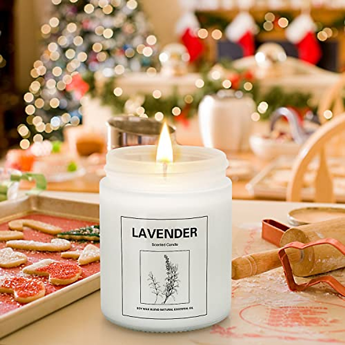 4 Pack Candles for Home Scented, Lavender Candles Set, Aromatherapy Jar Candles for Home, 28 oz 200 Hour Long Lasting Candles, Scented Candles Gifts Set for Women, Birthday, Valentine, Anniversary