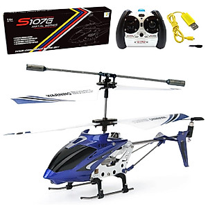 SYMA S107G 3 Channel RC Helicopter with Gyro, Blue