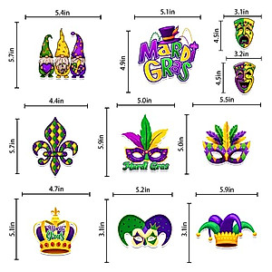 36 Pcs Mardi Gras Decorations Hanging Swirls, NO-DIY Mardi Gras Party Decorations, Mardi Gras Party Supplies Whirls Glitter Foil Ceiling Swirls for Mardi Gras Decor Shrove Tuesday New Oeleans Party