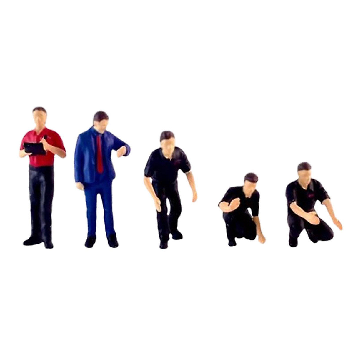 Yiju 5X 1/64 Scale Diorama Figures Miniature Layout Painted Street People Model for DIY Projects Model Trains Desktop Ornament, Style C