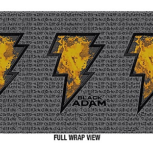 Black Adam OFFICIAL Emblem Bolt Black 24 oz Insulated Canteen Water Bottle, Leak Resistant, Vacuum Insulated Stainless Steel with Loop Cap