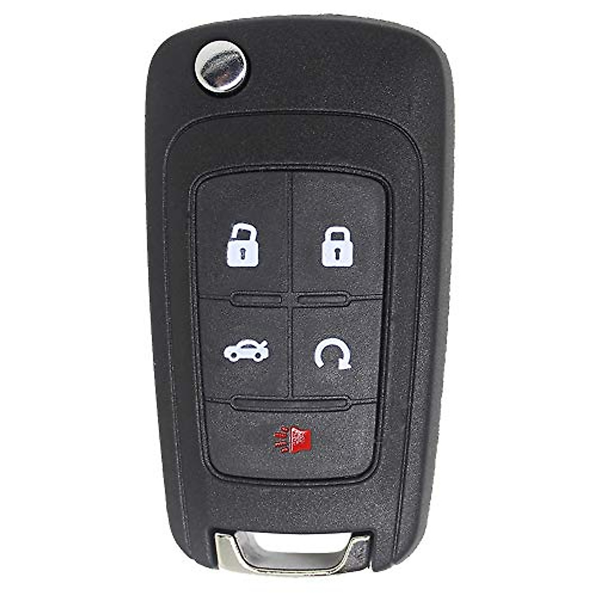 Keyless2Go Replacement for New Keyless Remote 5 Button Flip Car Key Fob Select Impala Malibu Cruze Equinox and Other Vehicles That Use FCC OHT01060512