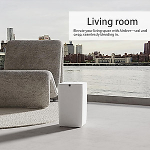 Airdeer Automatic Trash Can, 4 Gallon Self Sealing and Self-Changing Smart Trash Can, Motion Sensor, Touchless Garbage can with lid for Kitchen Bathroom Bedroom Office, 6 Refill Rings(A1, White)