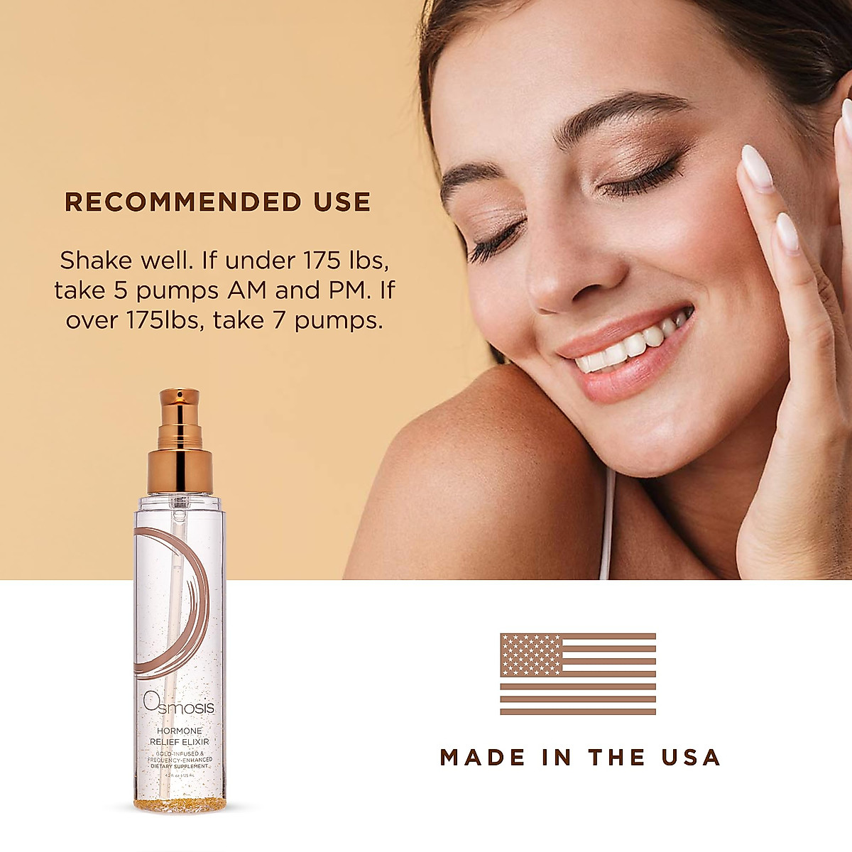 OSMOSIS Hormone Relief Elixir, Encourages Menstrual Regularity, Supports Hot Flashes, Fatigue, Hair Loss, Daily Supplement Drink, 4.2 Fl Oz