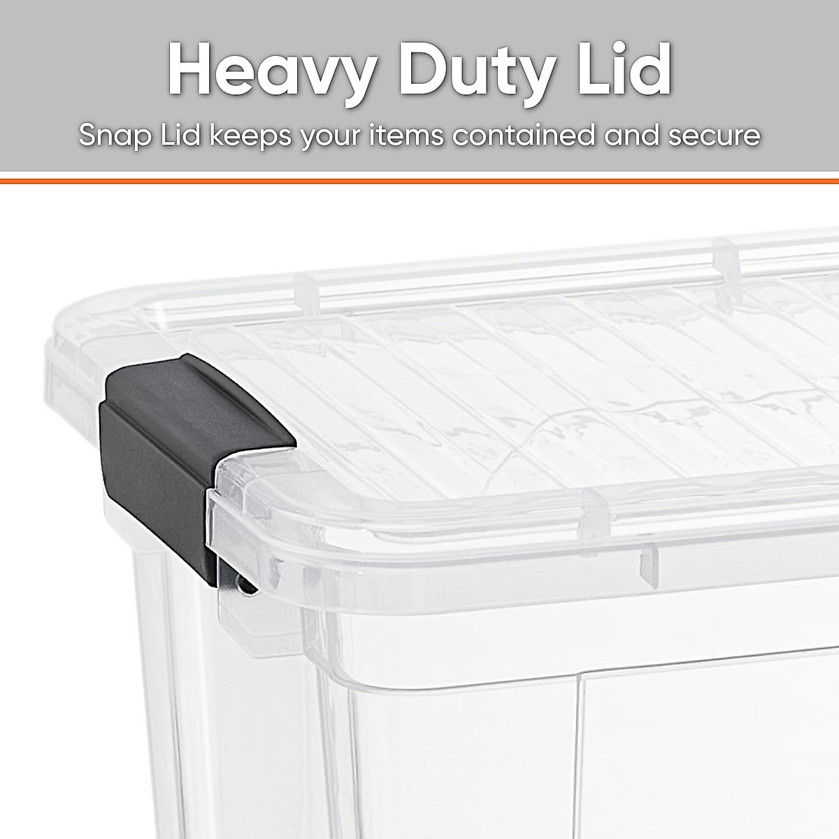 Superio Clear Storage Box with Lid, 8.75 Quart Plastic Container Bins for Organizing, Stackable Crates, BPA Free, Non Toxic, Odor Free, Organizers for Home, Office, School, and Dorm