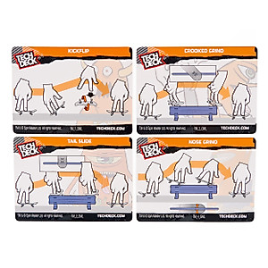 TECH DECK VS Series Toy Machine Skateboards Fingerboard, Obstacle and Challenge Card Set,unisex