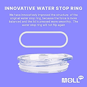 Mollcity Skinny Tumbler Lid-2 Pack Sealing Slider Replacement Lids Spill Proof Splash Resistant Covers Fits 2.73-2.75in Skinny Tumbler