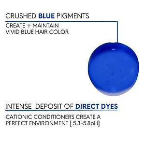 Watercolors INTENSE Semi Permanet Color Depositing Shampoo. Sulfate & Paraben Free to Maintain & Enhance Hair Color 8 fl oz - BLUE