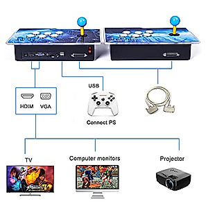 IDYNIREL 3D Pandora Box 40S Arcade Games Console, 26800 Games Installed Arcade Games Machine, 1280x720 Full HD, Search/Save/Hide/Pause Games, Favorite List, Two Separated Joysticks,1-4 Players……