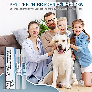 Omaky 4Pcs Pet Toothbrush Pen, 2024 New Upgrade Dog Teeth Cleaning Pen, Pet Teeth Repairing Kit, Cat/Dog Teeth Brightening Pen for Pet Dental Care Fresh Breath
