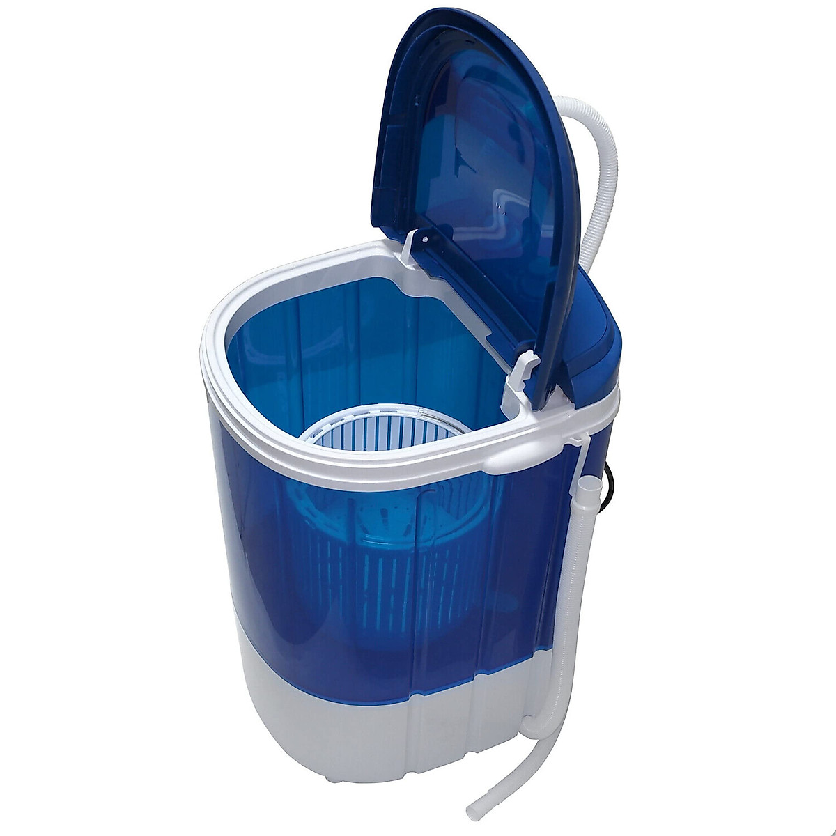 BaggySacky One-cylinder 7LB Portable Washing Machine with Spinner Timer Control and drainage for Small or Children Clothes in Apartment RV Travel Blue