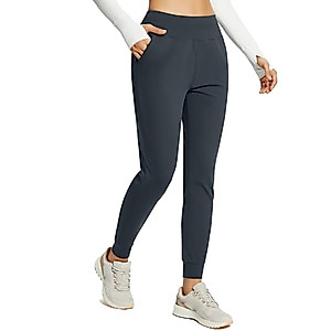 BALEAF Women's Fleece Lined Joggers Waterproof Thermal Hiking Pants Sweatpants Track Pants Winter Clothes Running Gear Gray M