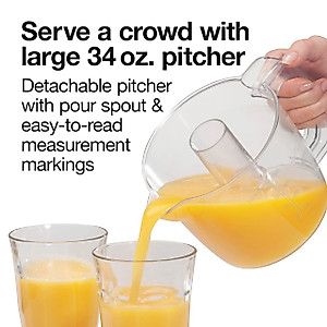 Proctor Silex Juicer Electric Citrus Juicer Machine, 34 oz., for Orange, Lemon, Grapefruit Juice, White and Green (66340)