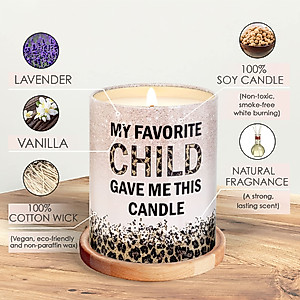 TEEZWONDER Gifts for Mom, Dad from Daughter, Son, Mothers Day, Christmas, Valentines Day, Birthday Gifts for Mom, Funny Gifts for Grandma, Mother Gifts Ideas, 10oz Vanilla Lavender Scented Candle