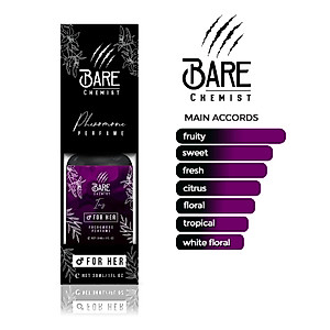 Bare Chemist Iris Pheromone Perfume for Women [Long Lasting Scent] - Oil Perfume Enhanced with Pheromones for Her 1oz. - Fruity, Vanilla, Sweet, Fresh